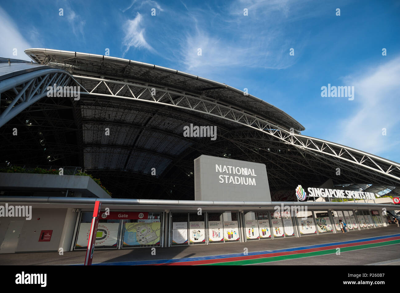 Singapore, Singapore, view of the National Stadium in Singapore Stock ...