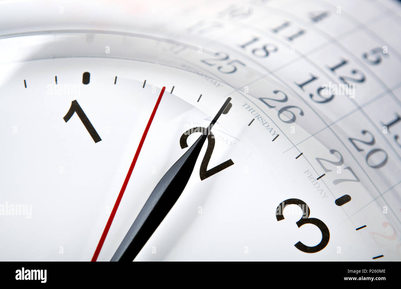 Clock face calendar page hi-res stock photography and images - Alamy