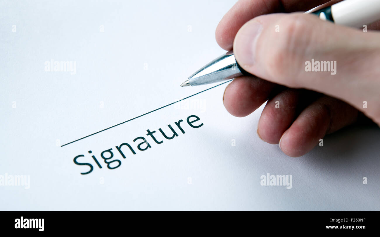 Man signature hi-res stock photography and images - Alamy