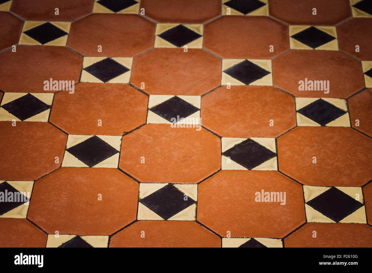 Red checkered tiles hi-res stock photography and images - Alamy