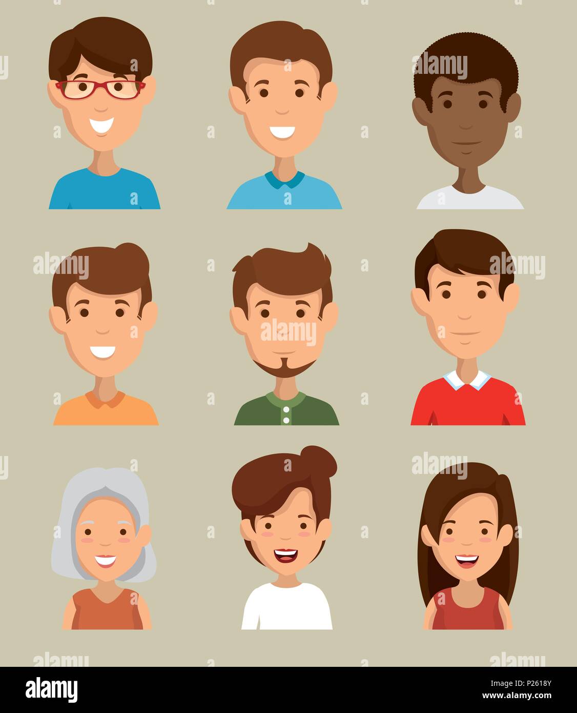 group of friends characters Stock Vector Image & Art - Alamy