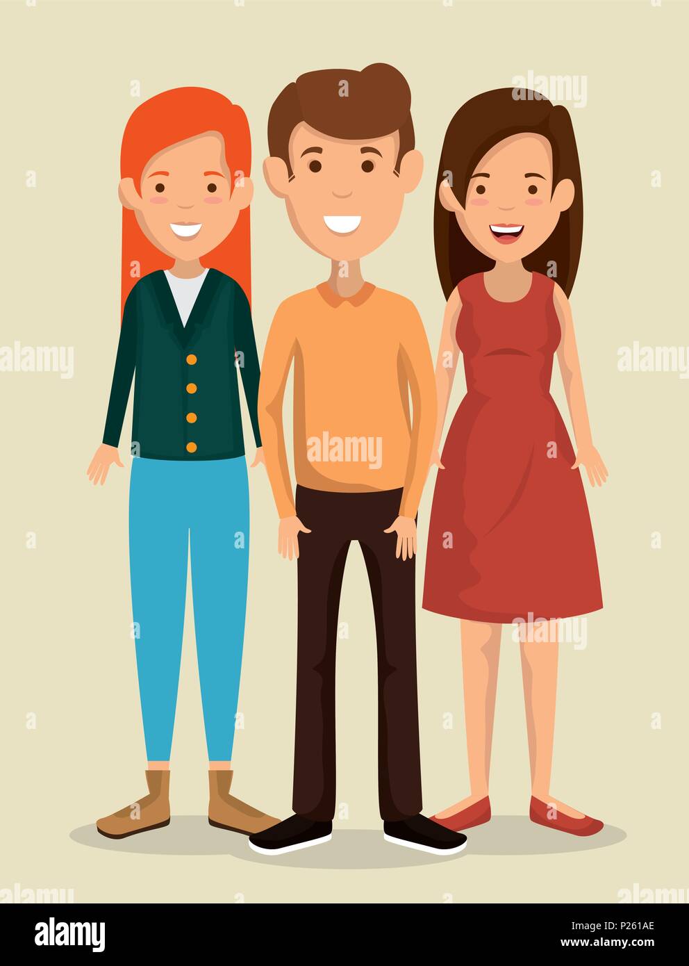 group of friends characters Stock Vector Image & Art - Alamy