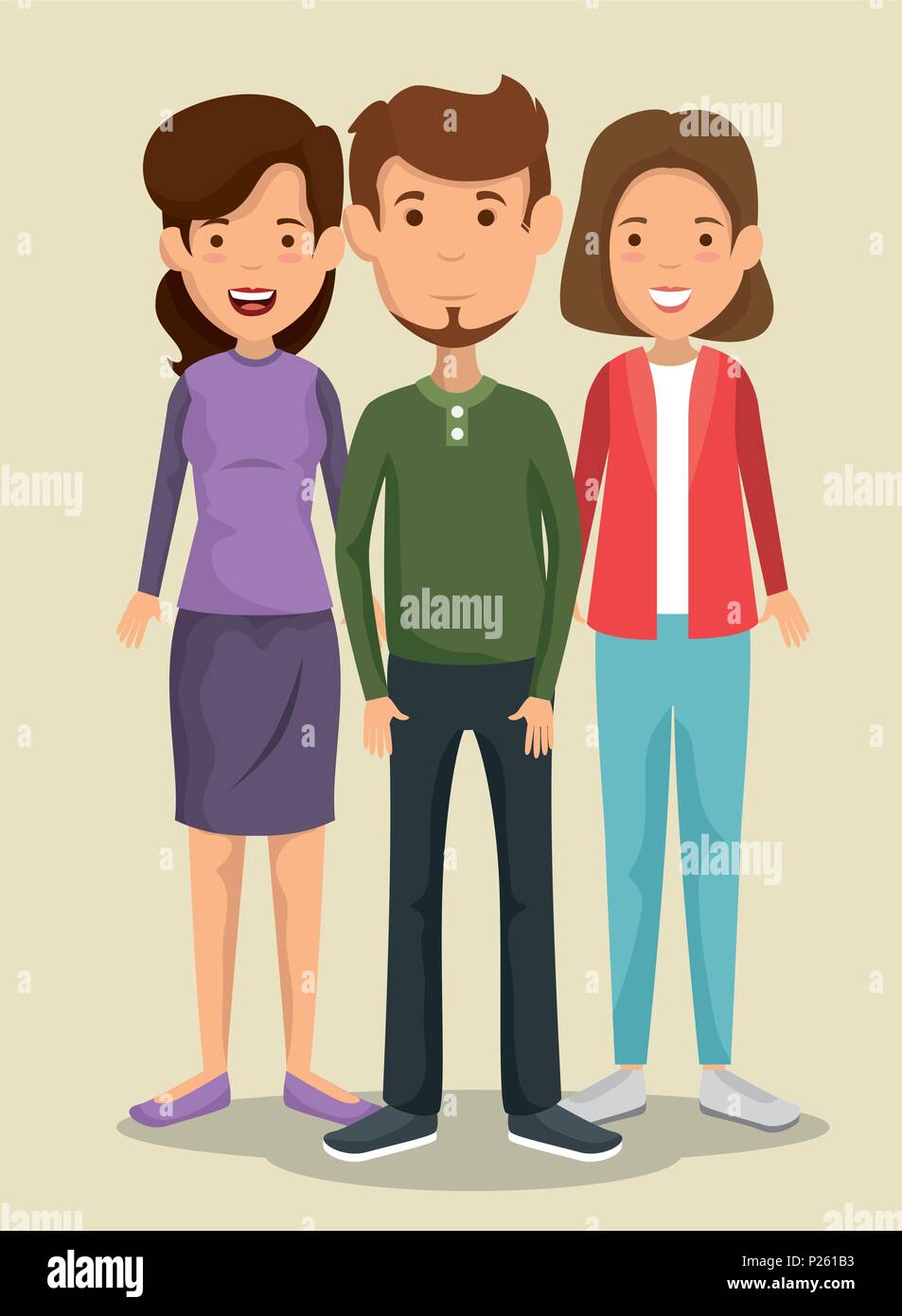 group of friends characters Stock Vector Image & Art - Alamy