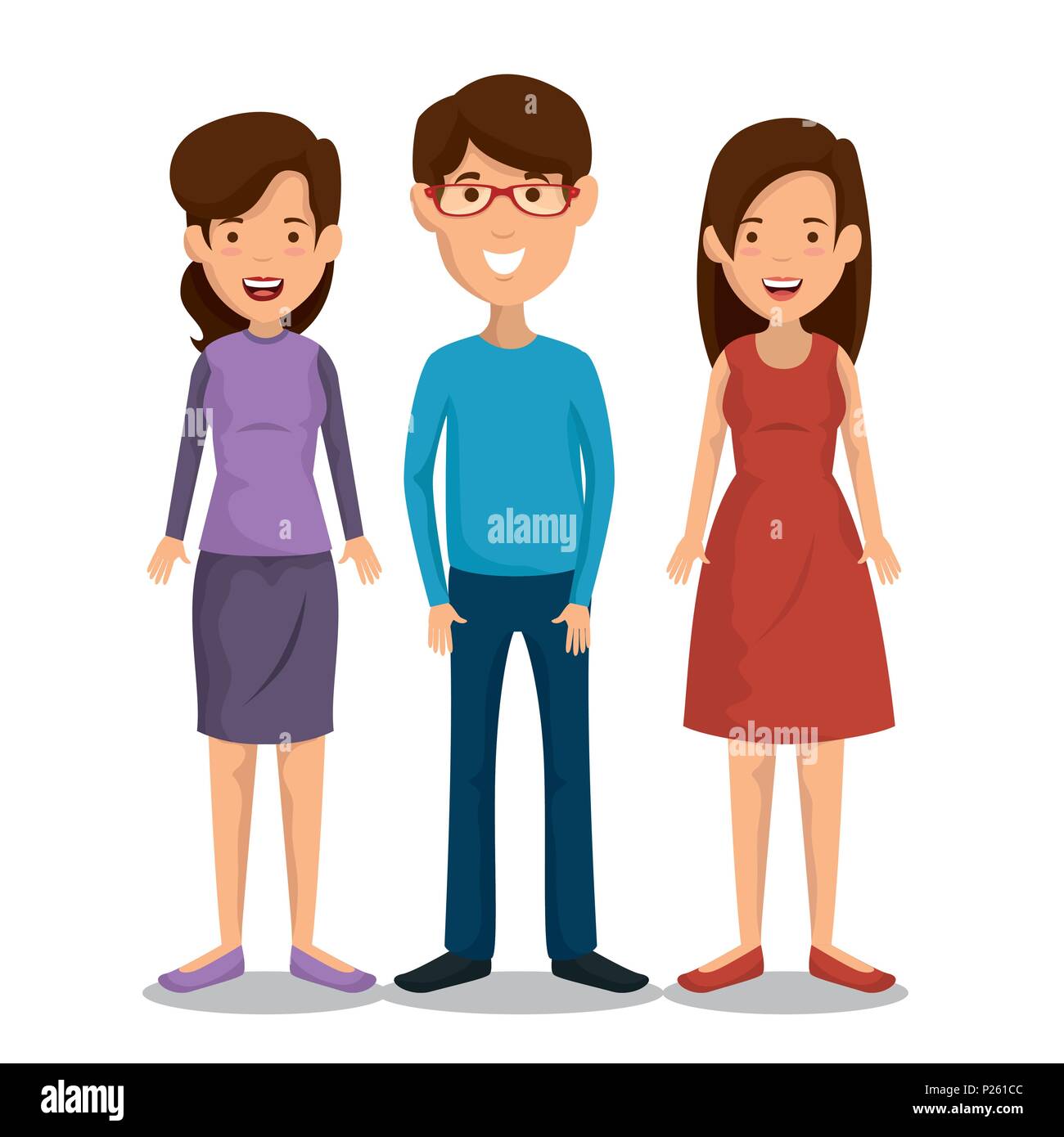 group of friends characters Stock Vector Image & Art - Alamy