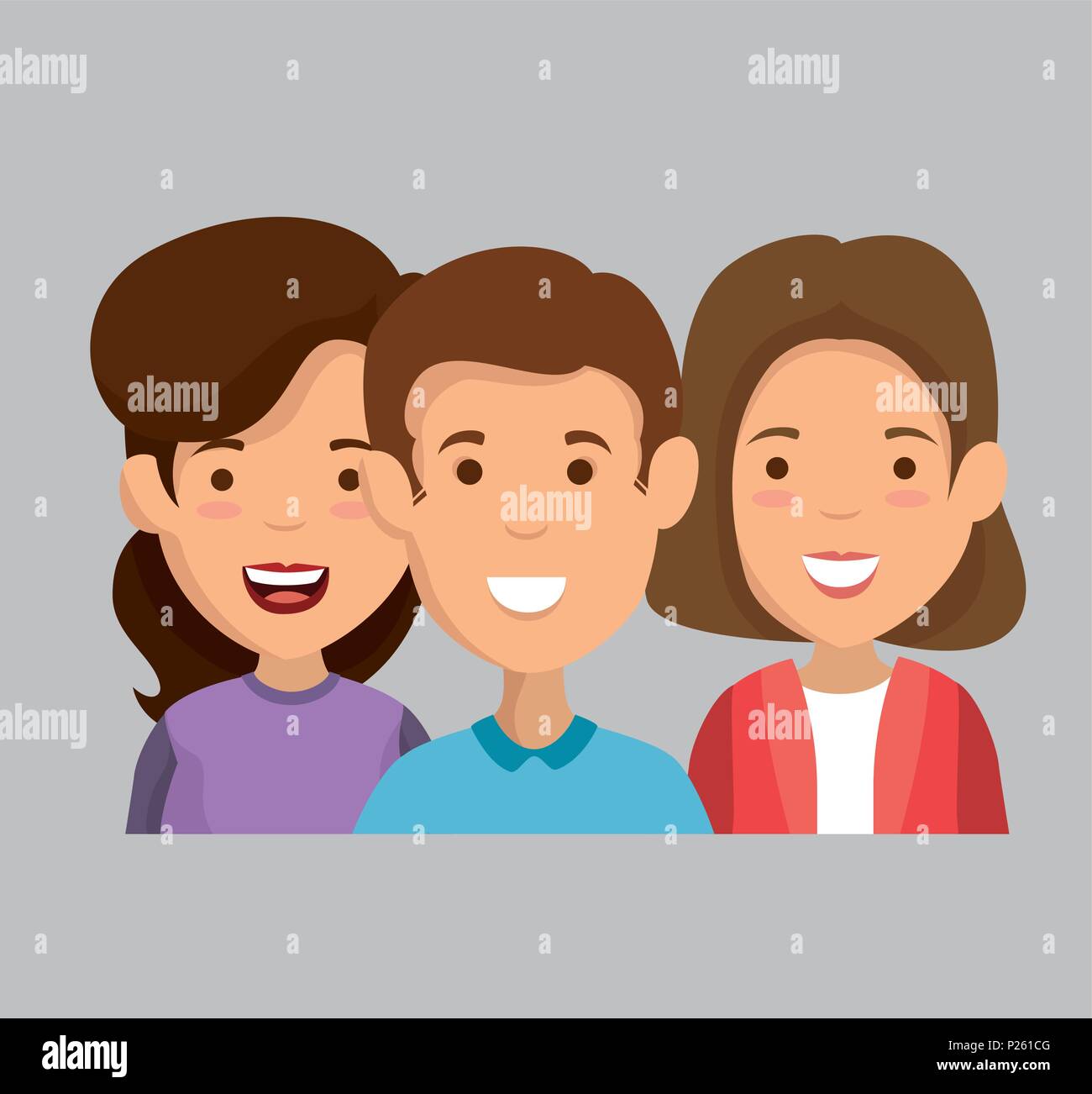 group of friends characters Stock Vector Image & Art - Alamy