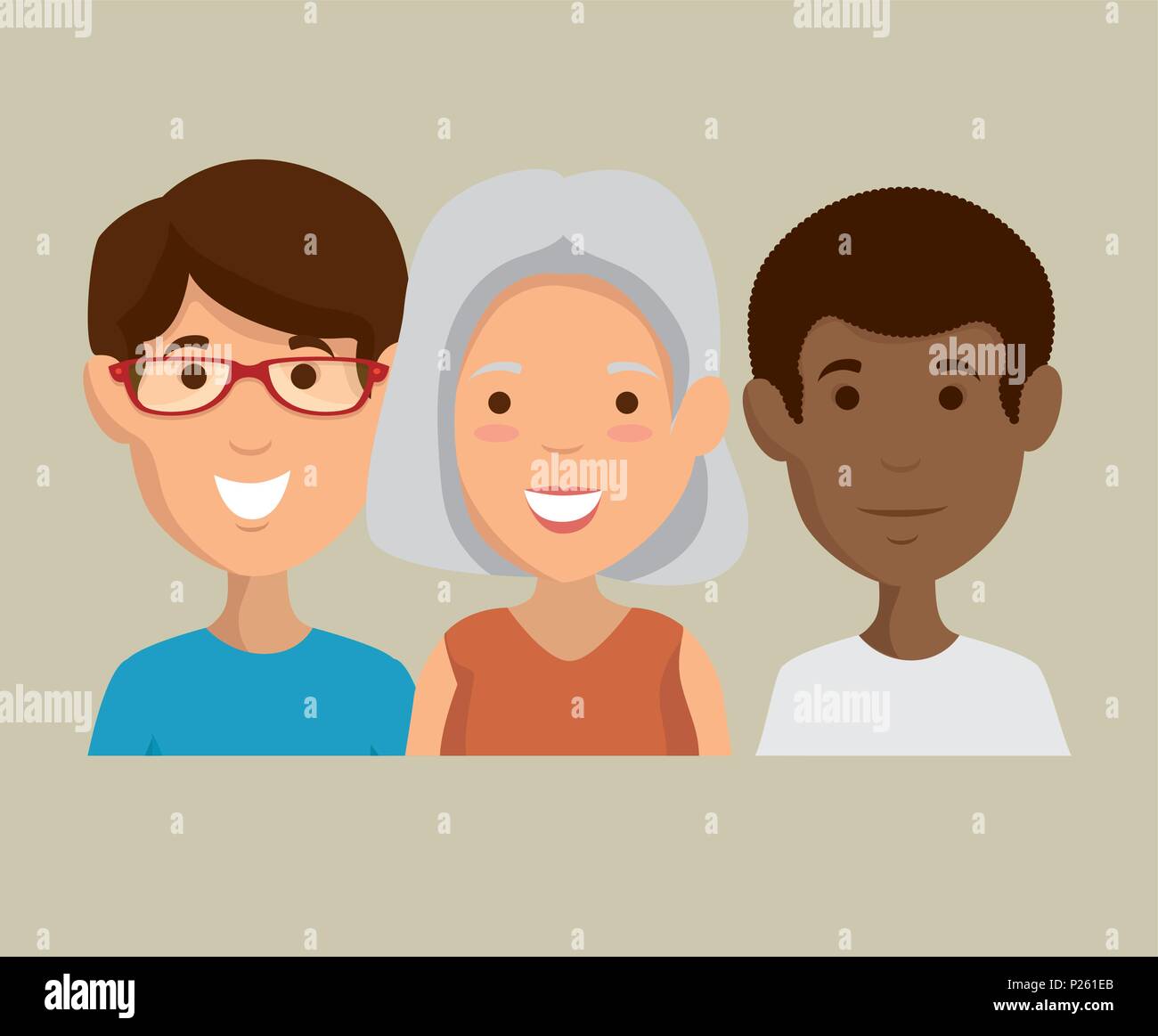 group of friends characters Stock Vector Image & Art - Alamy