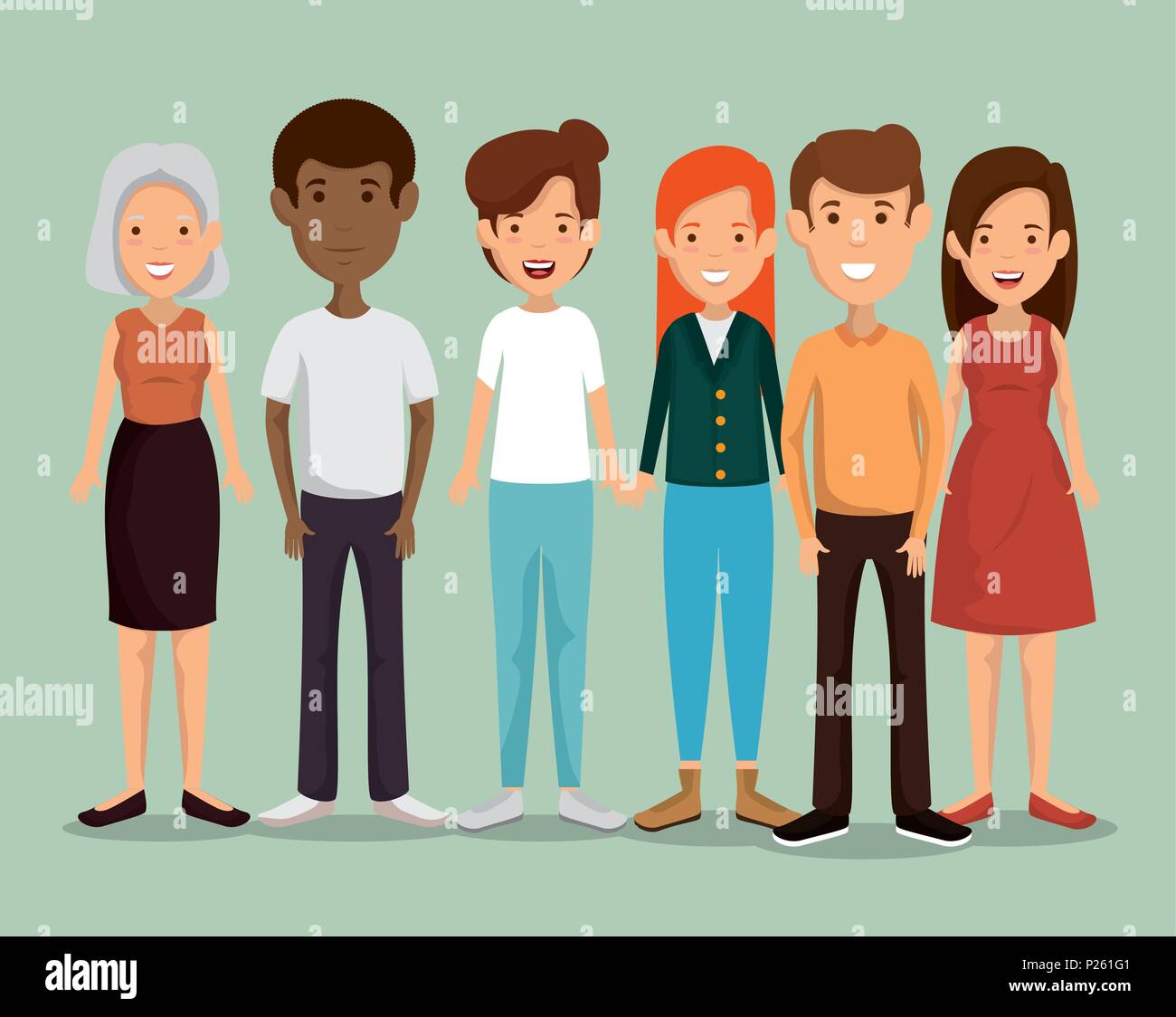 group of friends characters Stock Vector Image & Art - Alamy