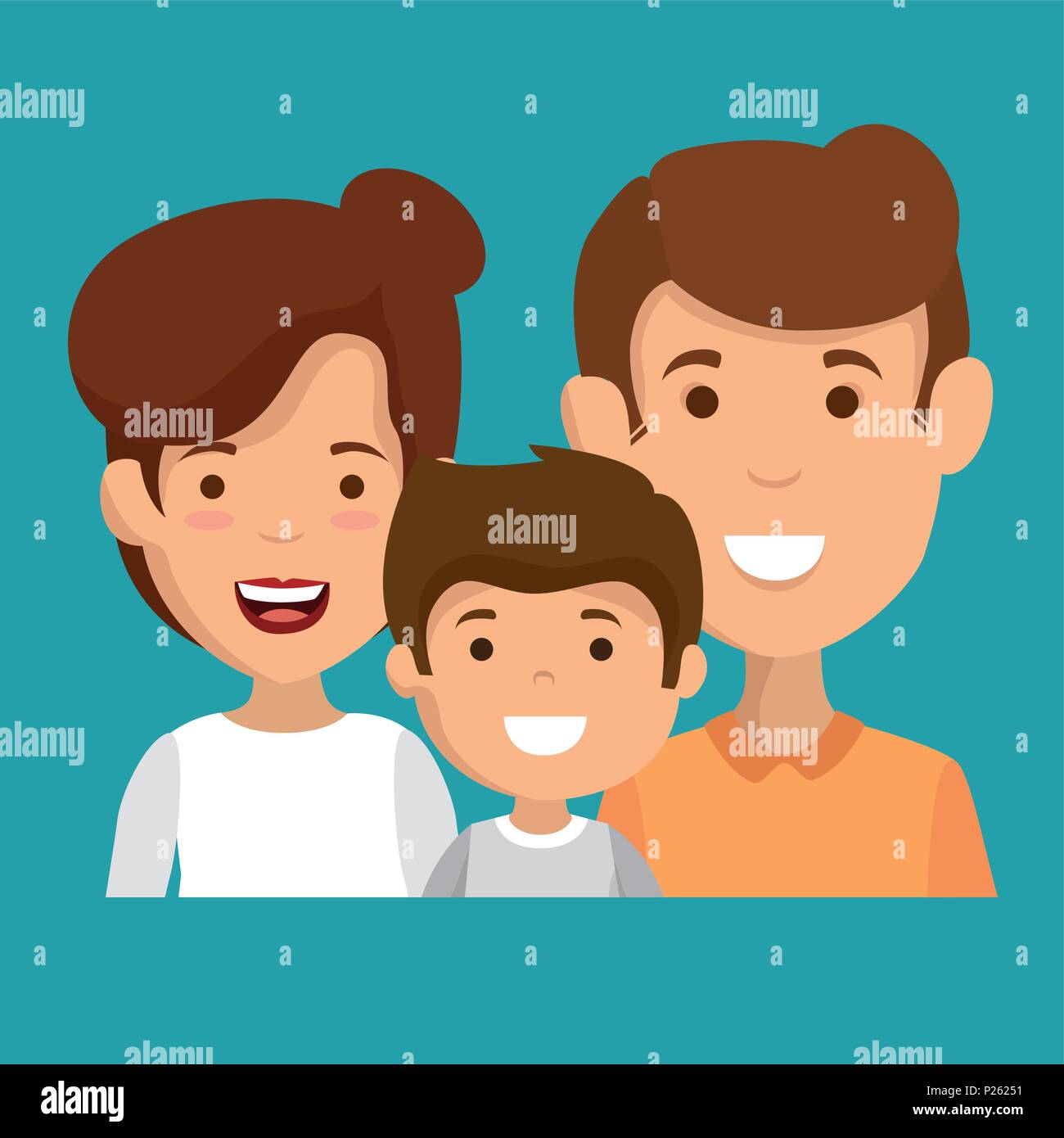 parents with kids avatars characters Stock Vector Image & Art - Alamy