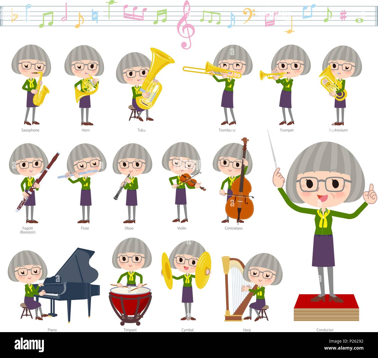 Elderly instruments Stock Vector Images - Alamy