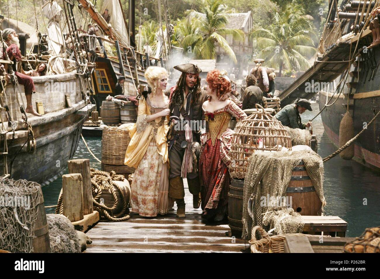 Pirate scene film title pirates of the caribbean hi-res stock ...