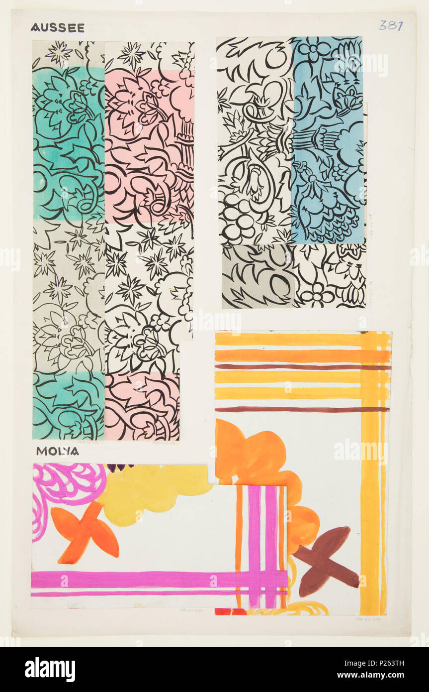 108 Drawing, Textile Design- Aussee, 1911–14 (CH 18630585-2 Stock Photo ...