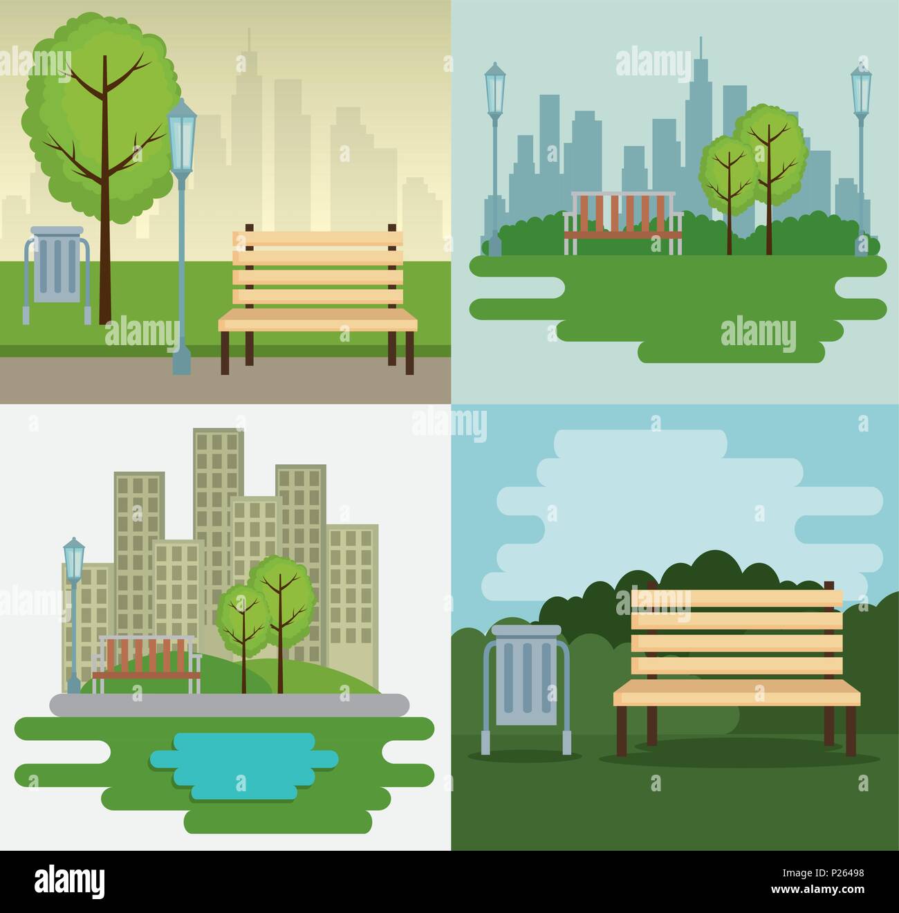 park scene outdoor icons Stock Vector Image & Art - Alamy