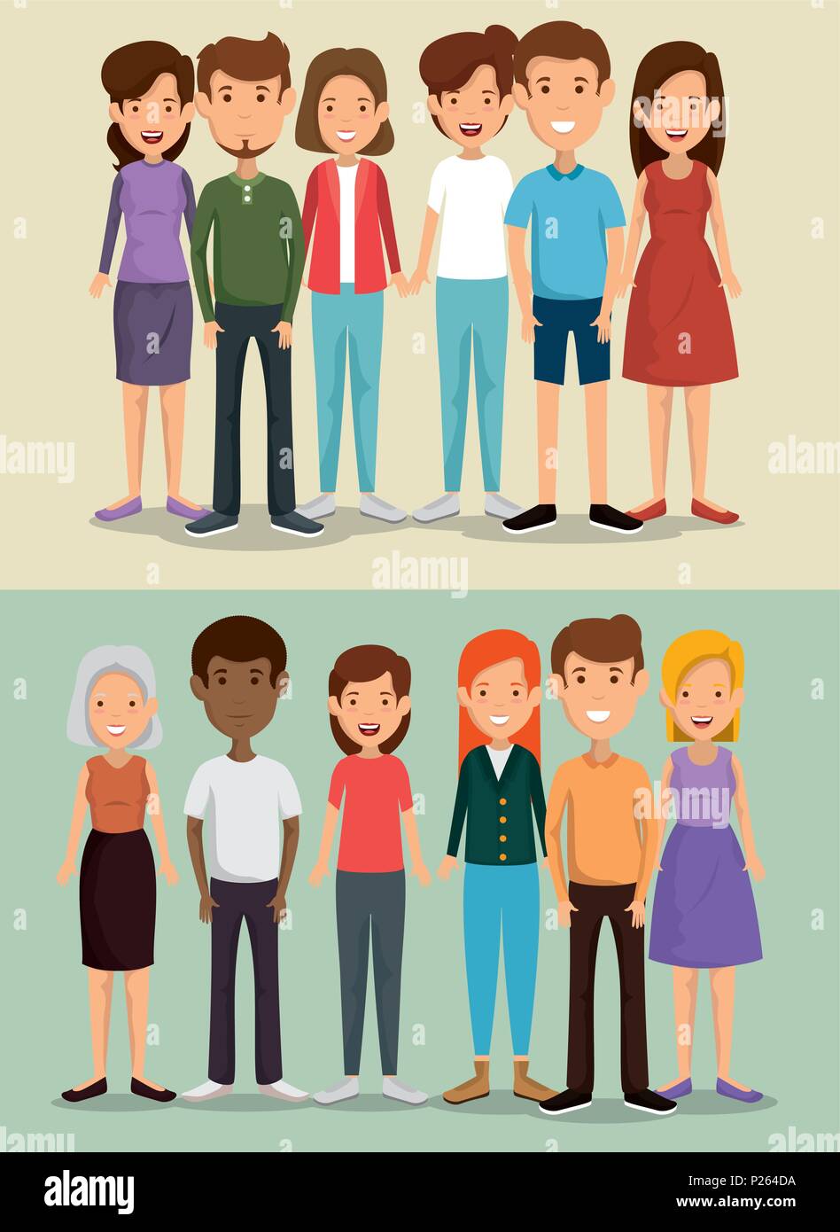 group of friends characters Stock Vector Image & Art - Alamy