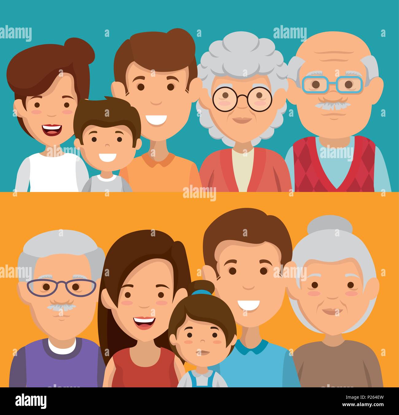 group of family members avatars characters Stock Vector Image & Art - Alamy
