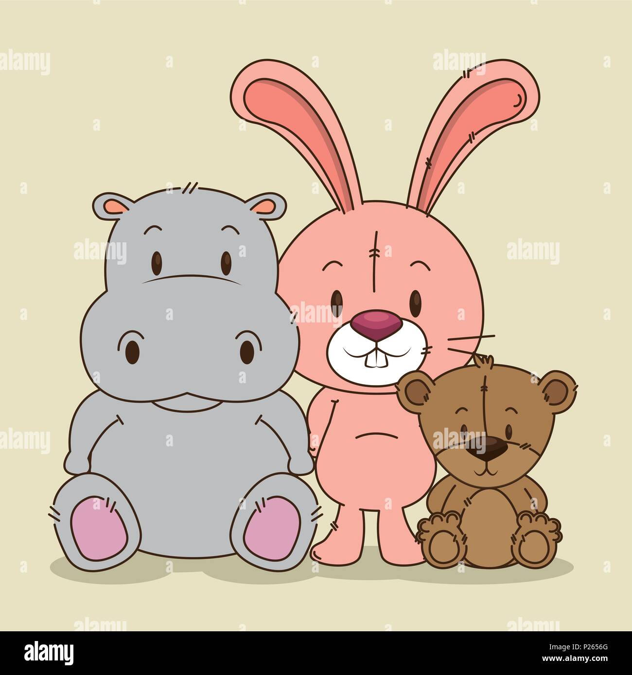 little cute animals group Stock Vector Image & Art - Alamy