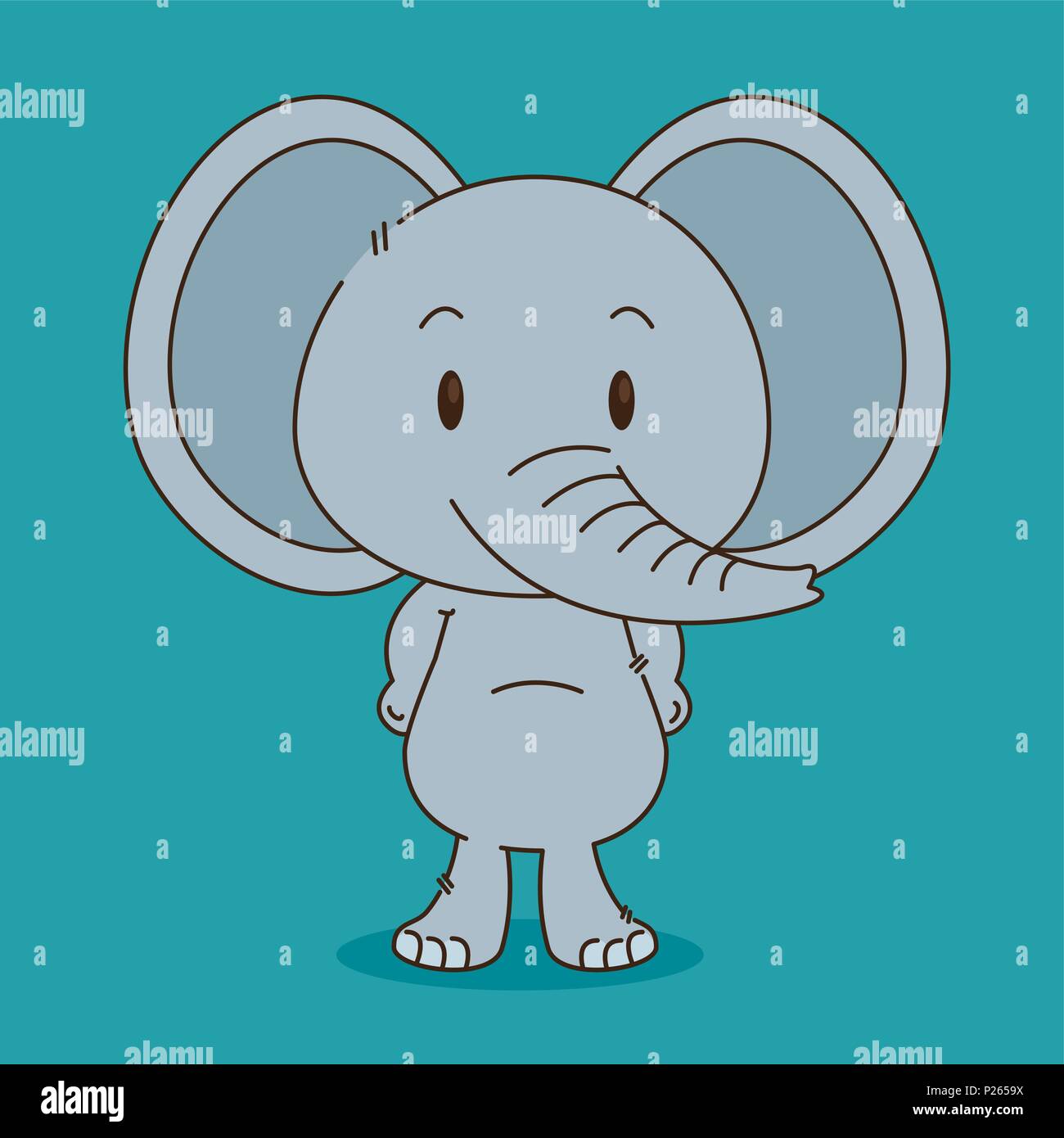 cute and little elephant character Stock Vector Image & Art - Alamy