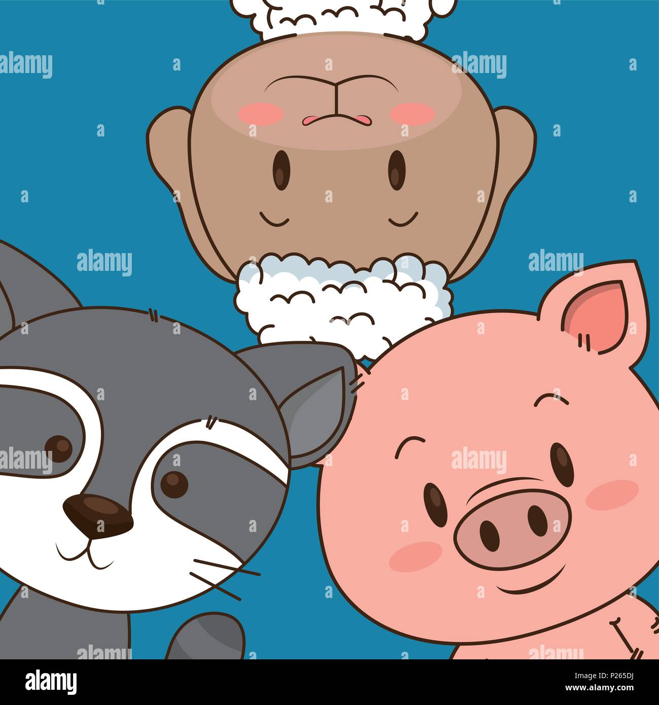 little and cute animals group Stock Vector Image & Art - Alamy