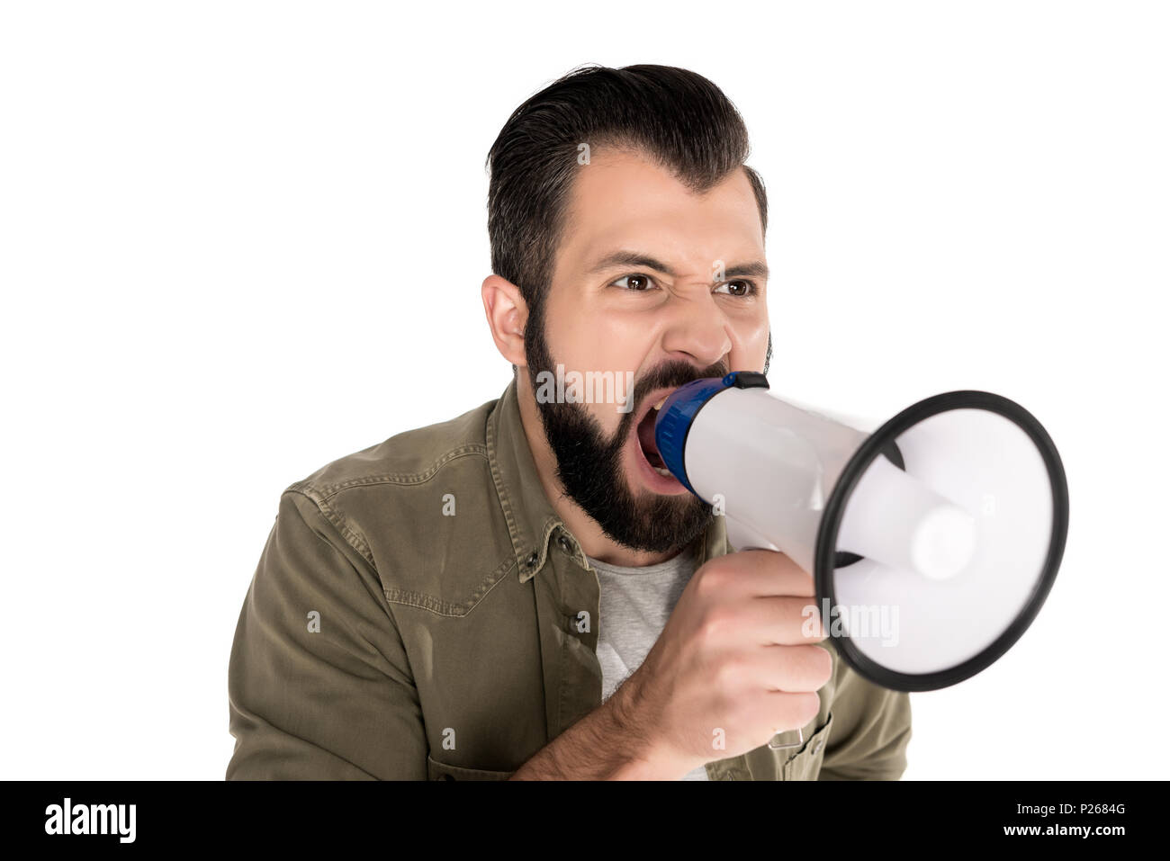 Angry man yelling hi-res stock photography and images - Alamy
