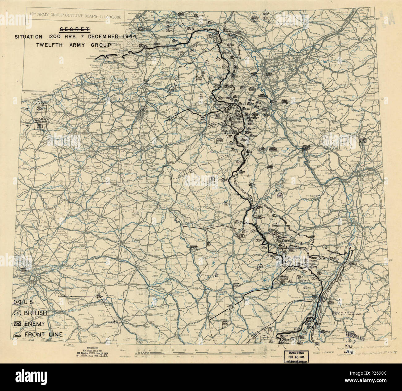 (December 7, 1944), HQ Twelfth Army Group situation map. LOC 2004630279 ...