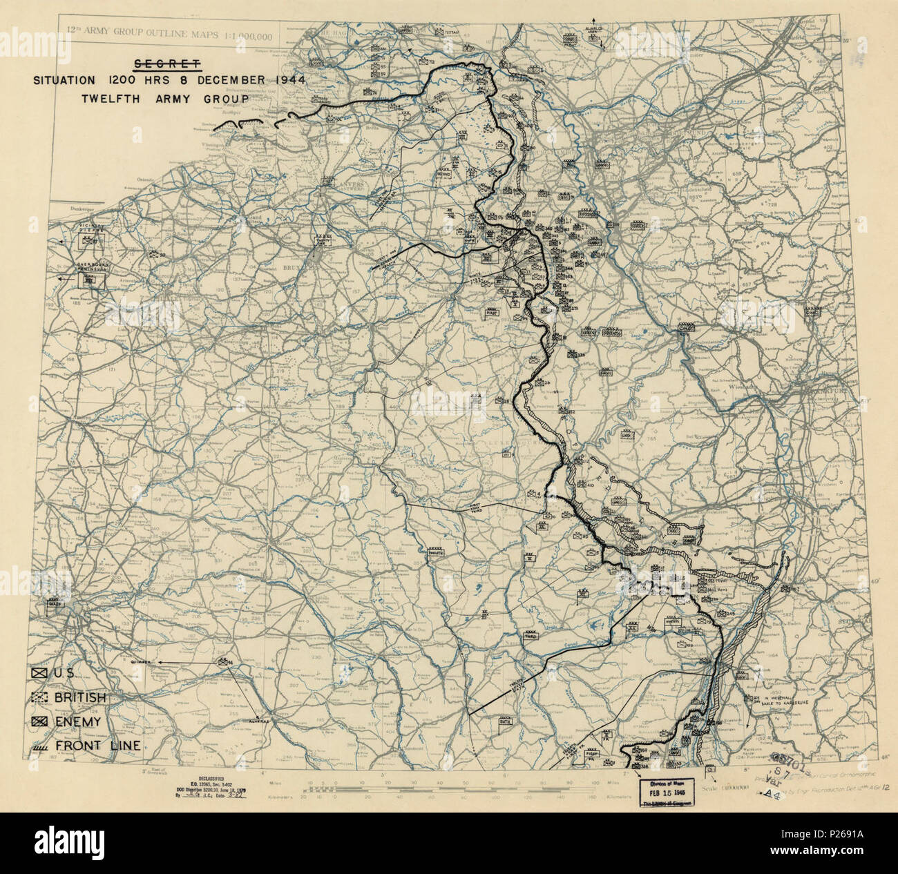 (December 8, 1944), HQ Twelfth Army Group situation map. LOC 2004630280 ...