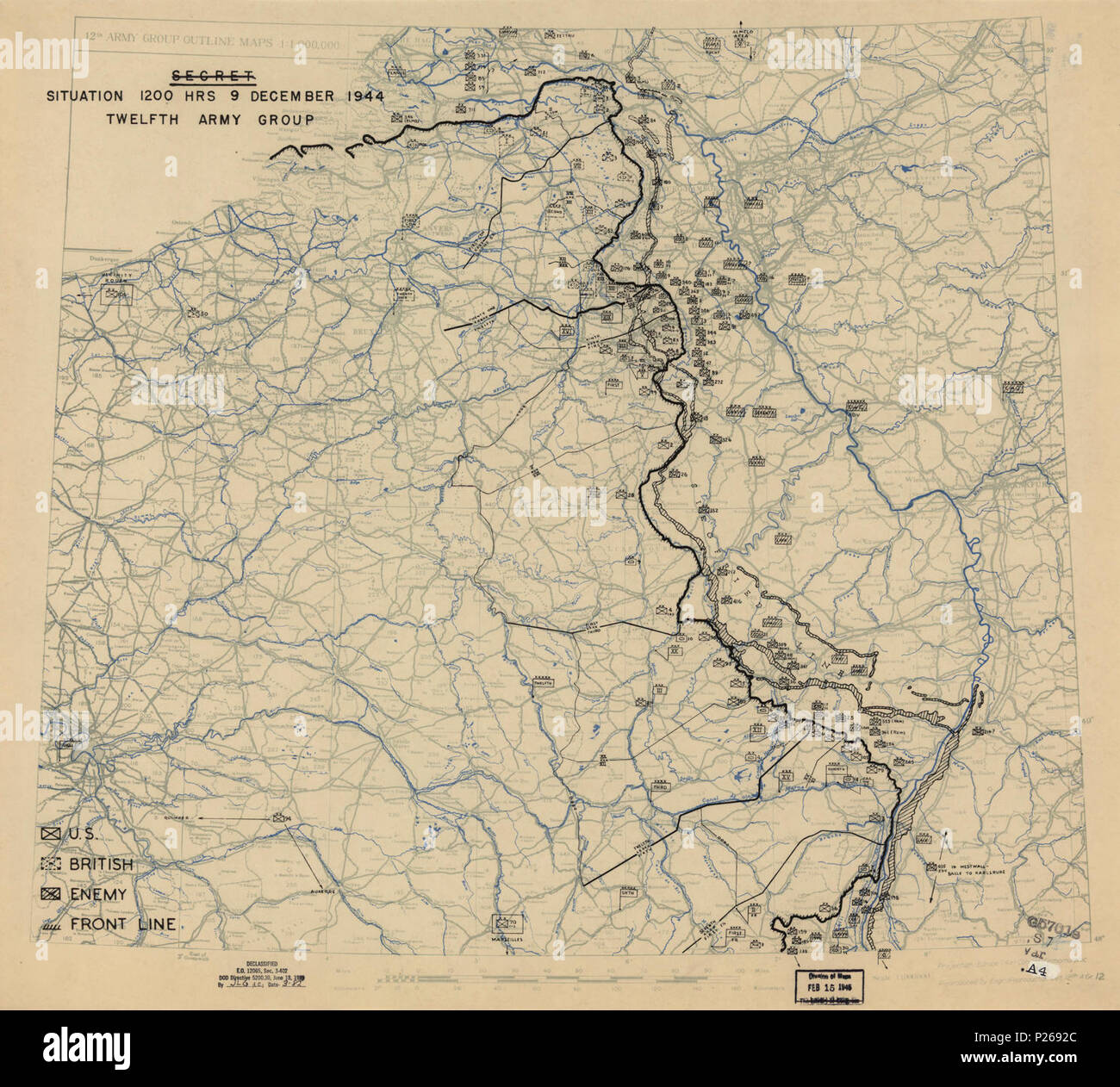 (December 9, 1944), HQ Twelfth Army Group situation map. LOC 2004630283 ...