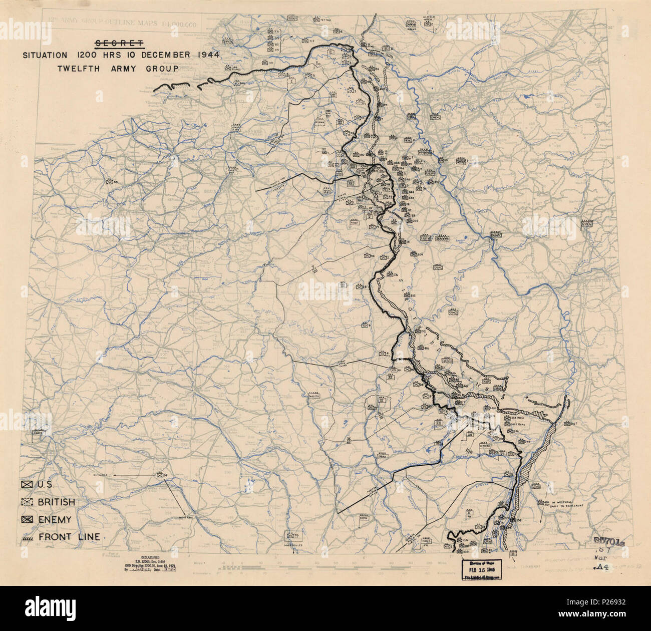 (December 10, 1944), HQ Twelfth Army Group situation map. LOC ...