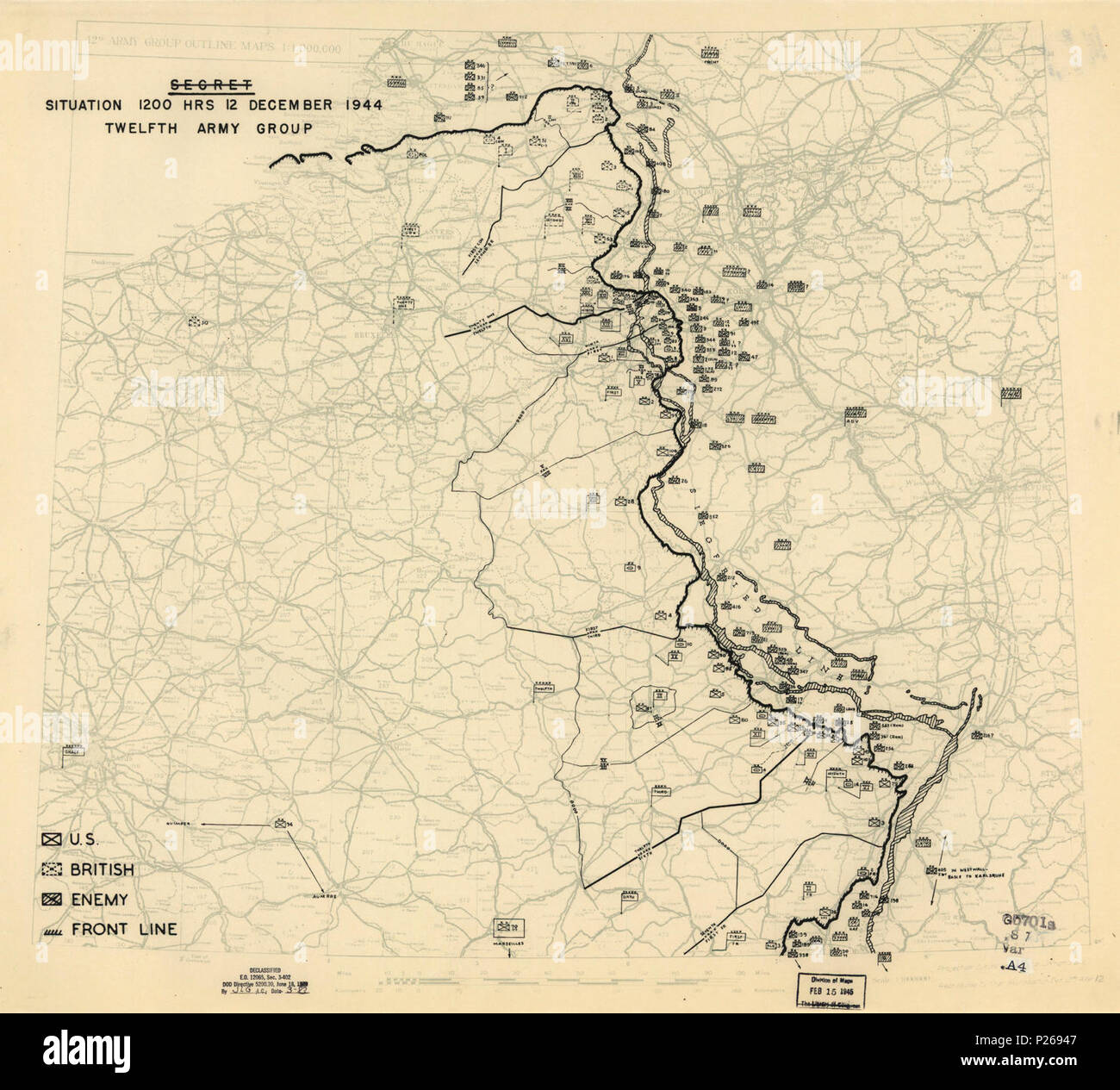 (December 12, 1944), HQ Twelfth Army Group situation map. LOC ...