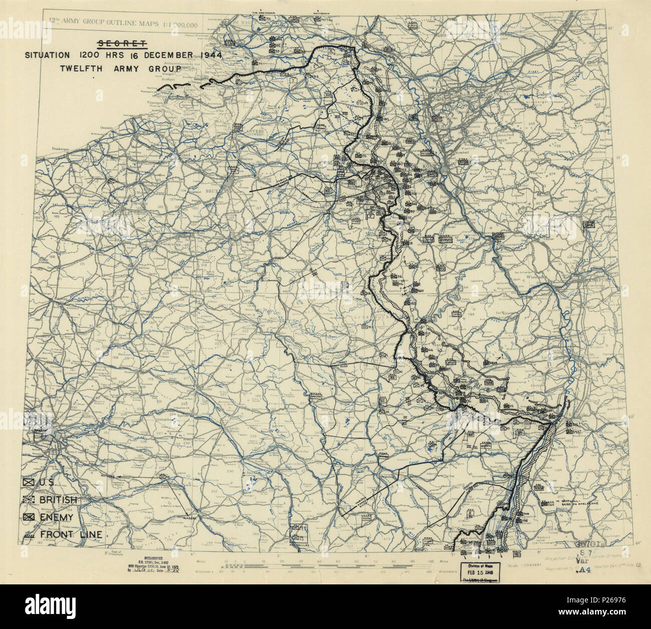 (December 16, 1944), HQ Twelfth Army Group situation map. LOC ...
