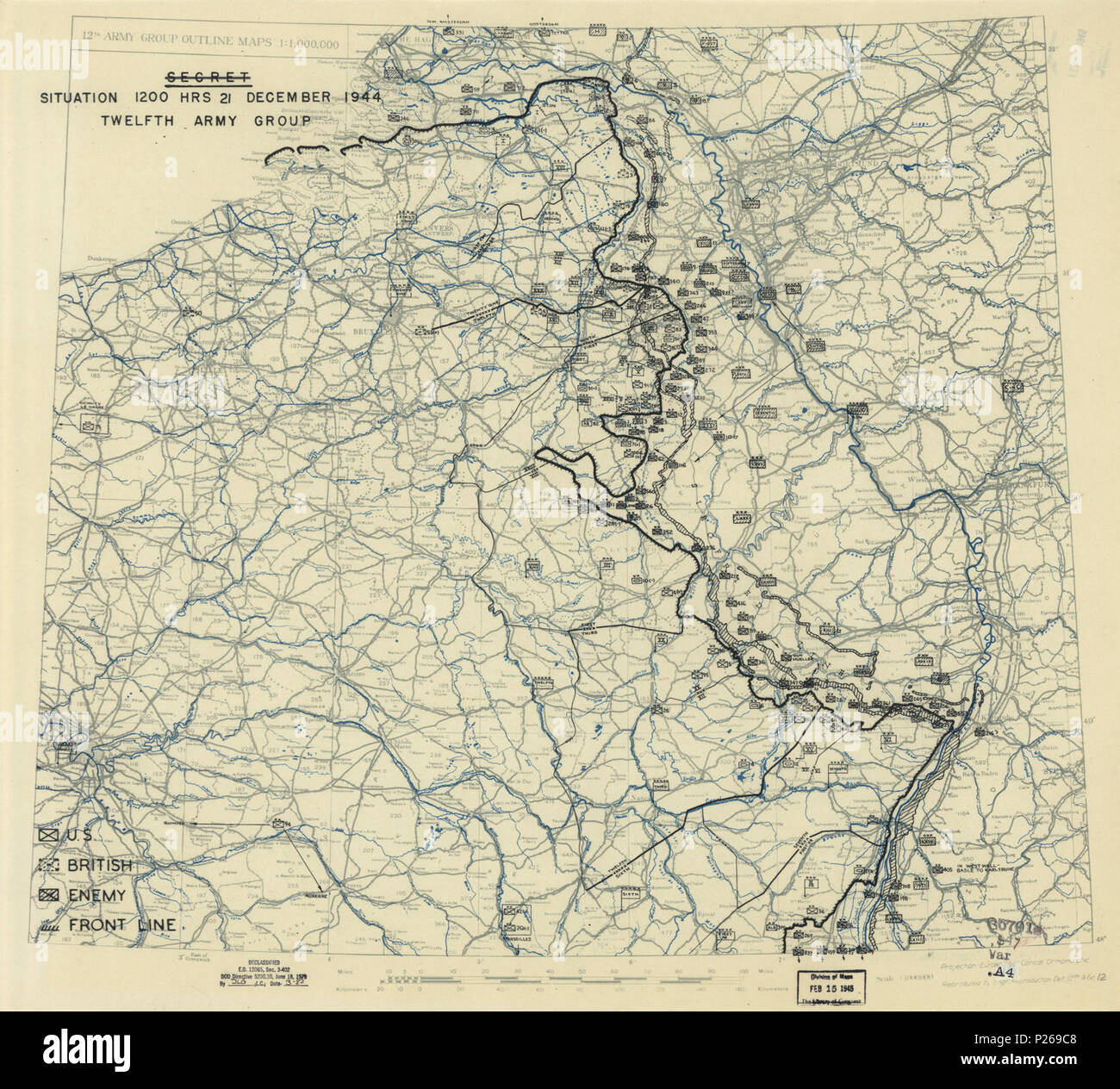 (December 21, 1944), HQ Twelfth Army Group situation map. LOC ...