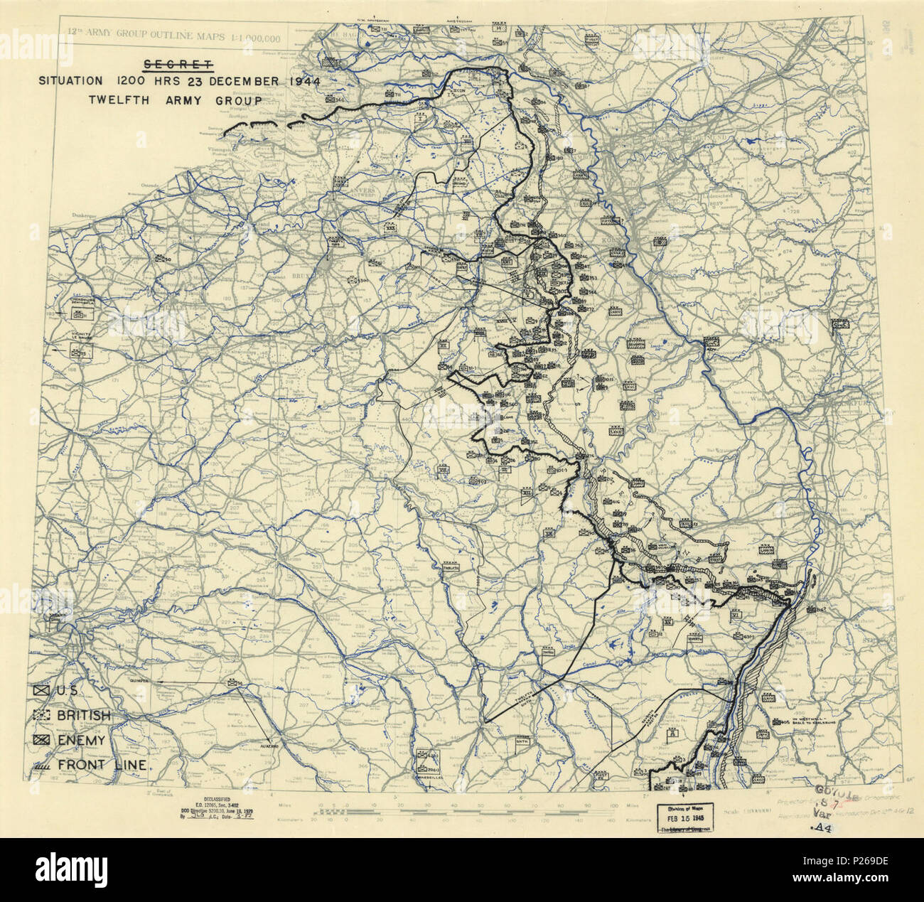 (December 23, 1944), HQ Twelfth Army Group situation map. LOC ...