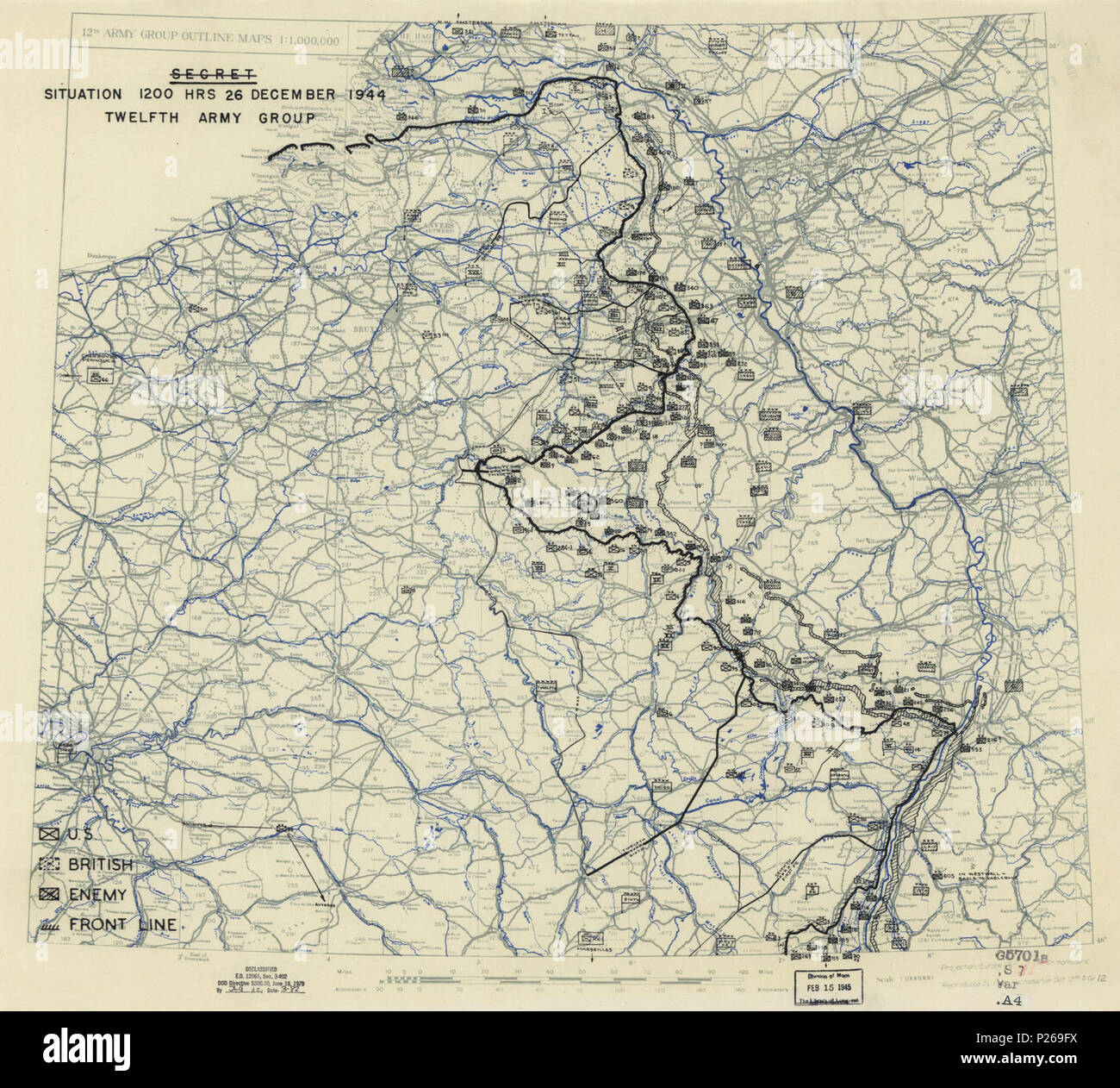 (December 26, 1944), HQ Twelfth Army Group situation map. LOC ...