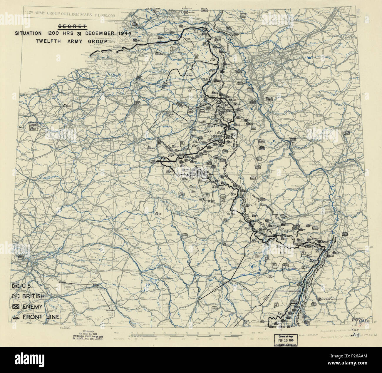 (December 31, 1944), HQ Twelfth Army Group situation map. LOC ...