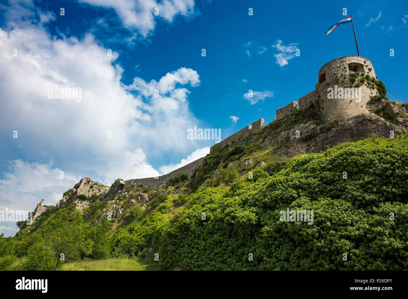 Fortress of Klis outside city of Split in Dalmatia Croatia. Beautiful ...