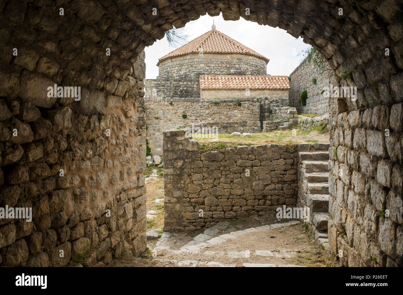 Fortress of Klis outside city of Split in Dalmatia Croatia. Beautiful ...