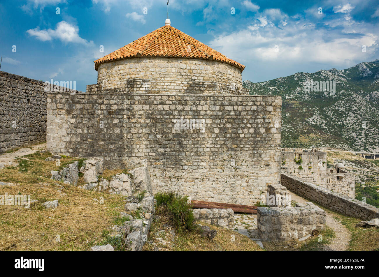Fortress of Klis outside city of Split in Dalmatia Croatia. Beautiful ...