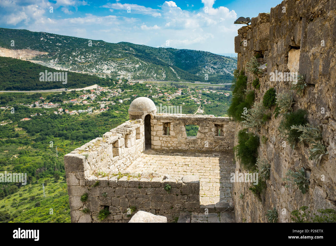 Fortress of Klis outside city of Split in Dalmatia Croatia. Beautiful ...