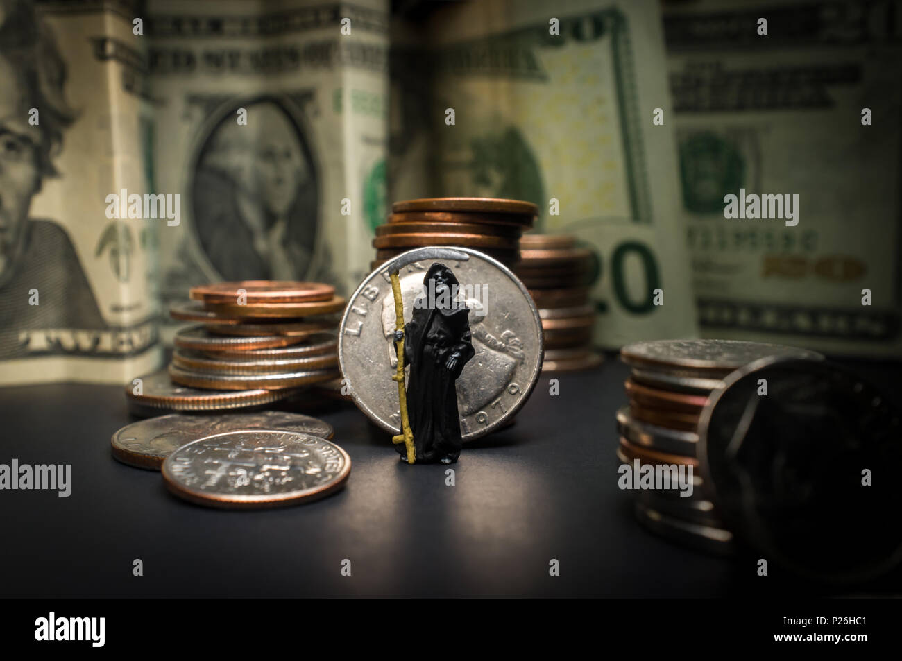 Grim reaper money hi-res stock photography and images - Alamy