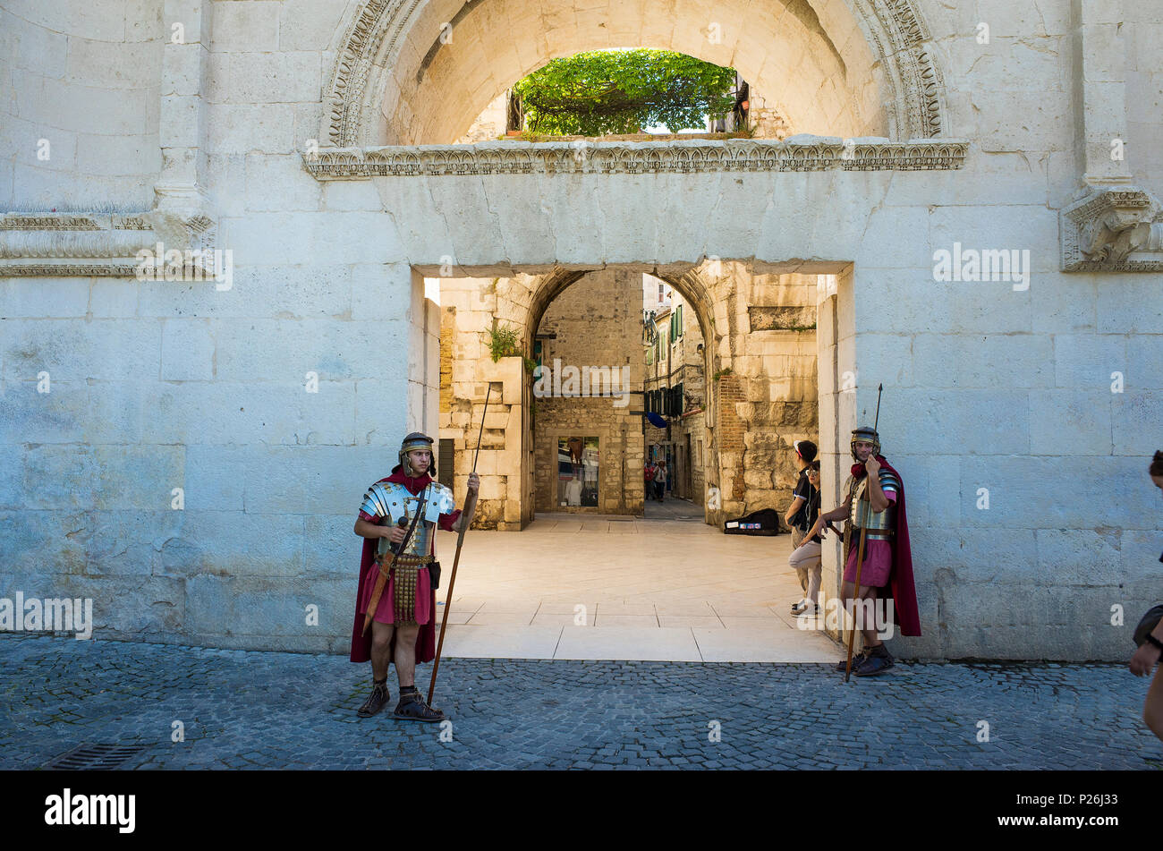 Split, Croatia, May 21 2018, Beautiful sunny day in the old town, Nice ...