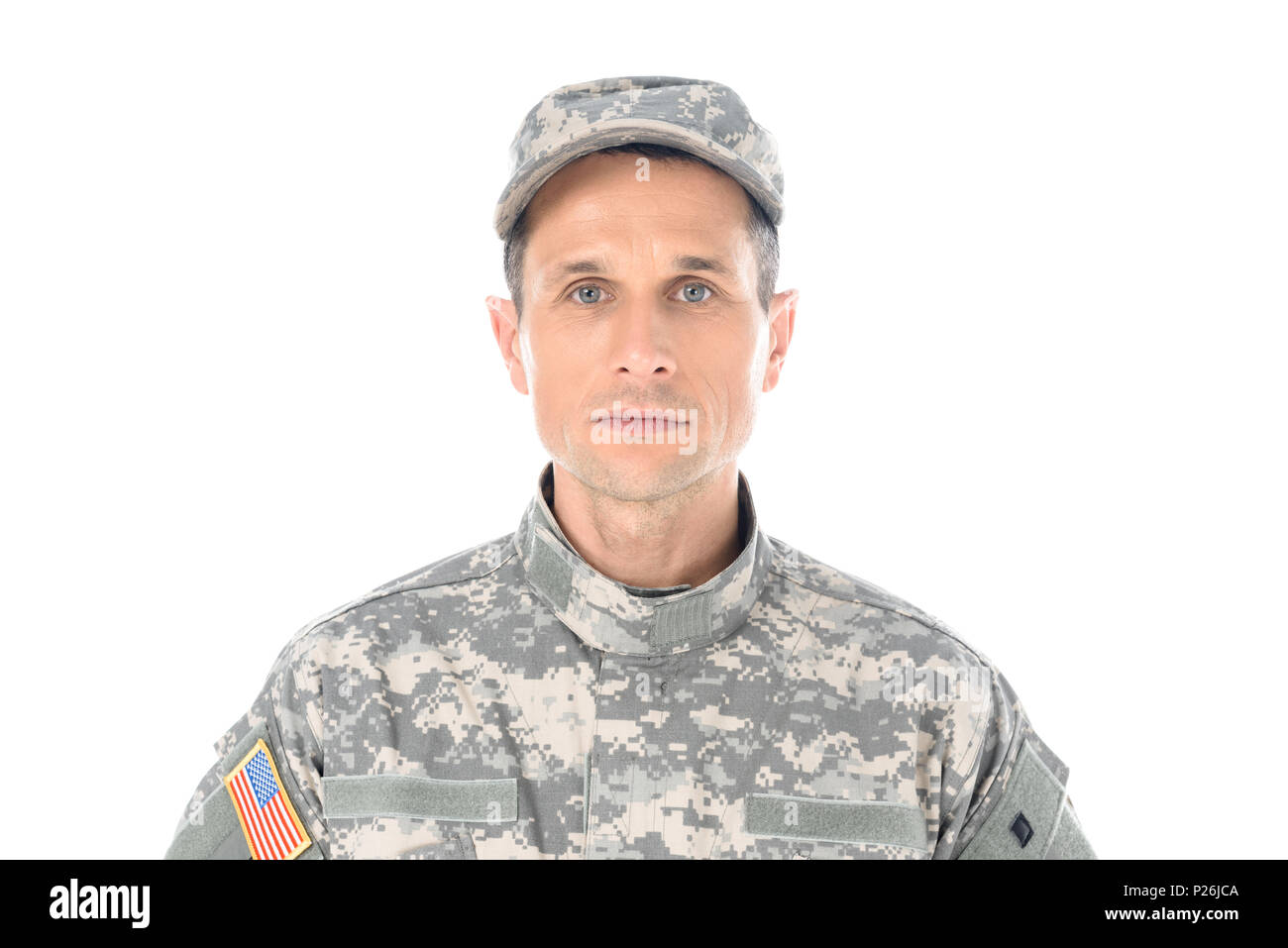 Handsome sergeant looking camera armed hi-res stock photography and ...