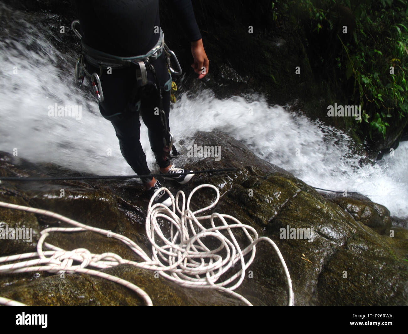 Woman kayak waterfall hi-res stock photography and images - Alamy
