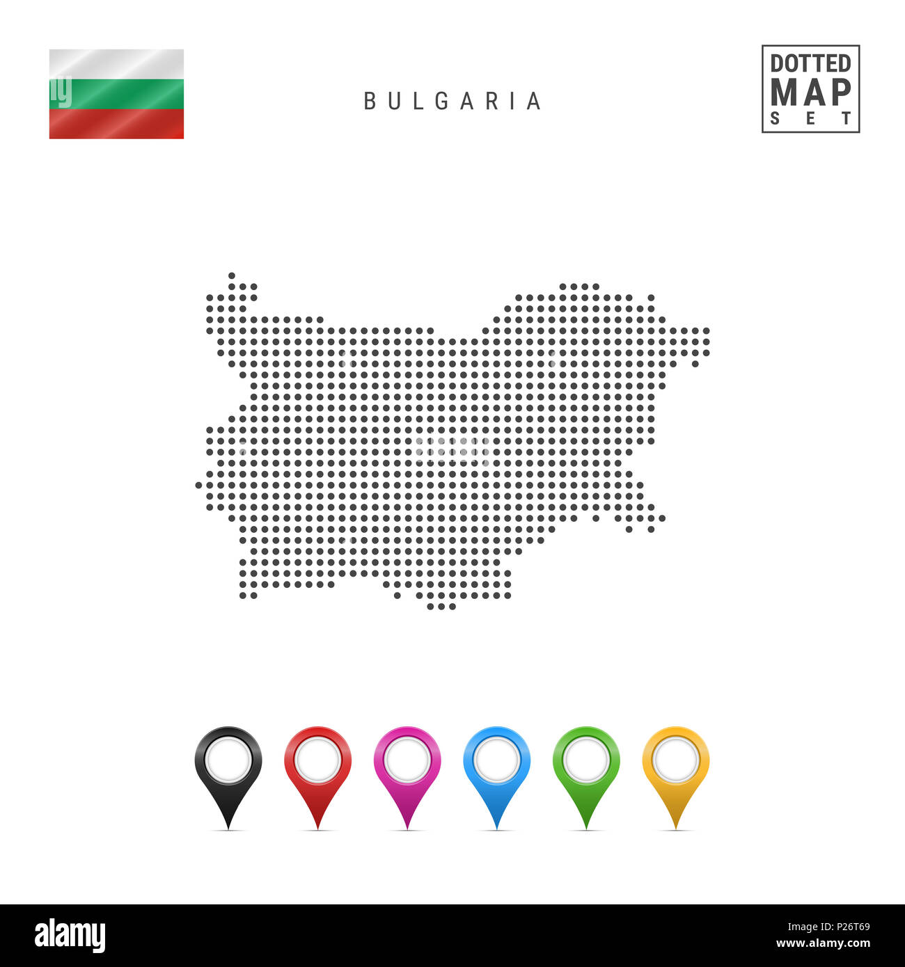 Political map of bulgaria with sofia hi-res stock photography and ...