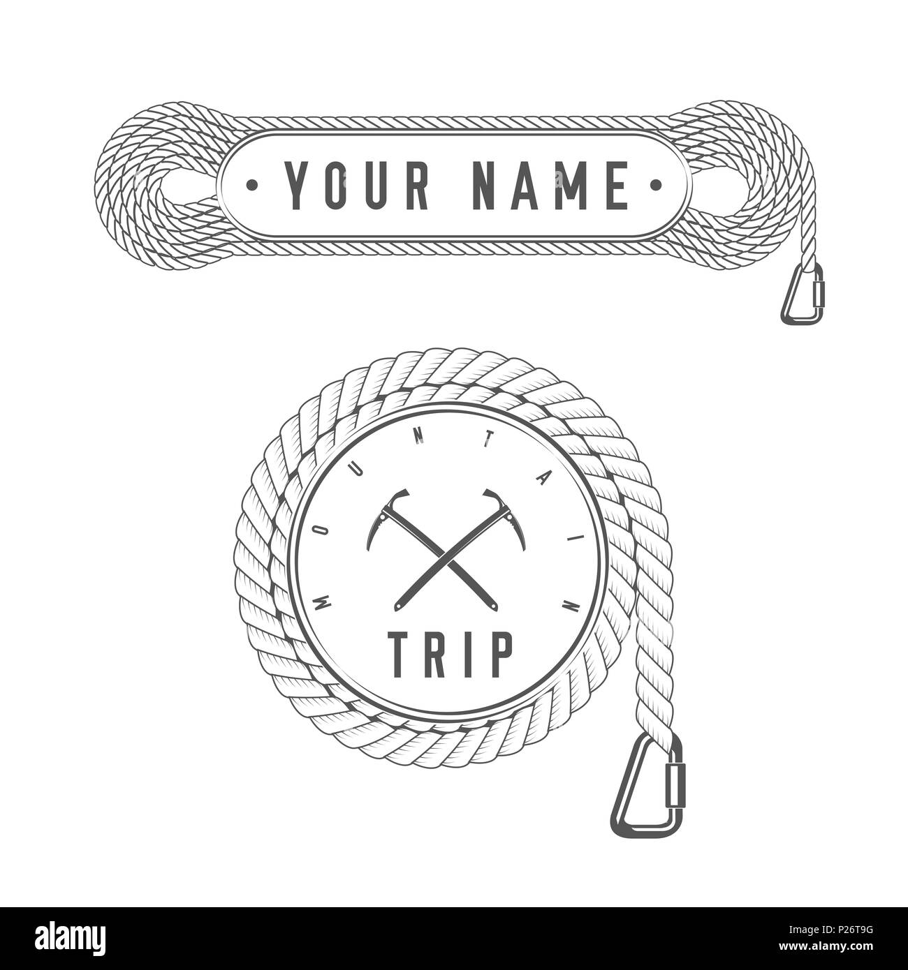 Climbing Trip - Mountain Adventure - Alpine Club Emblem - Icon - Print ...