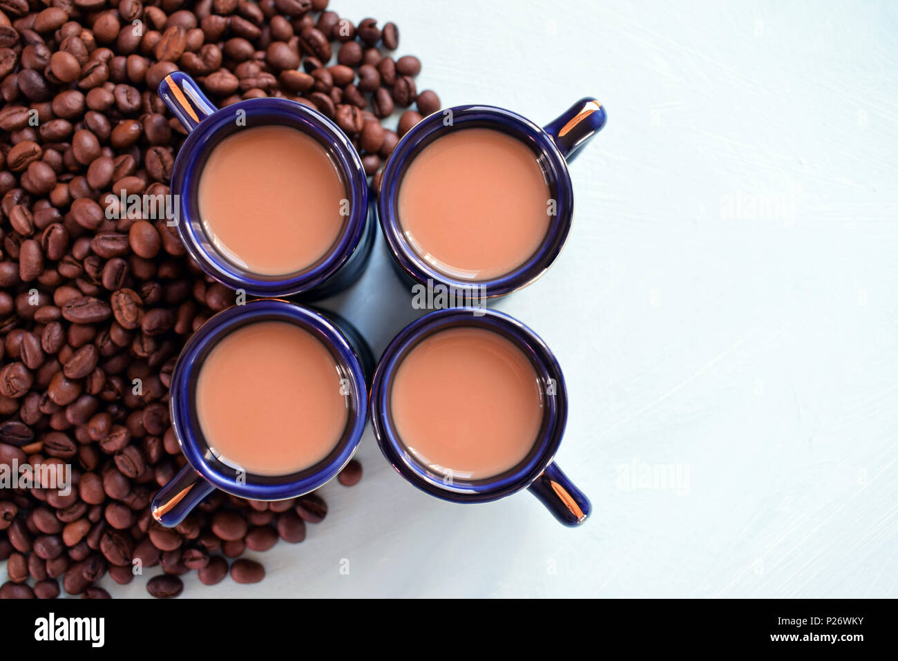 morning coffee with milk Stock Photo - Alamy