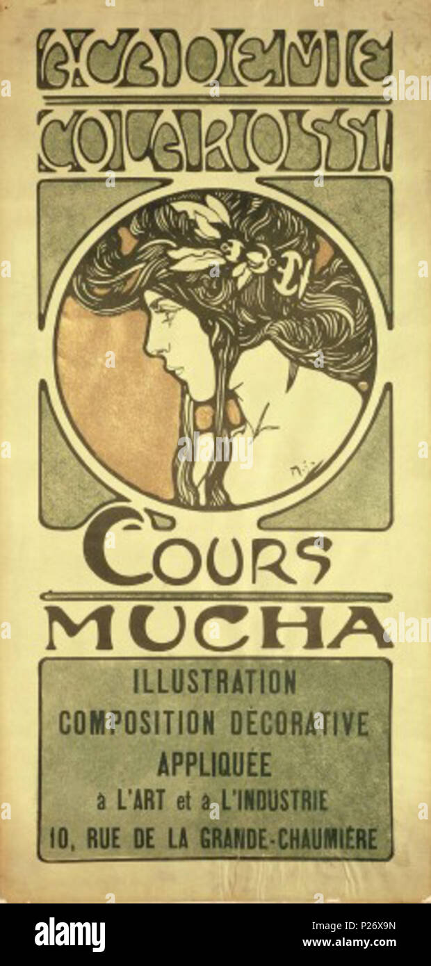 . Académie Colarossi by Alfons Mucha . 1892 15 Alfons Mucha - Colarossi ...