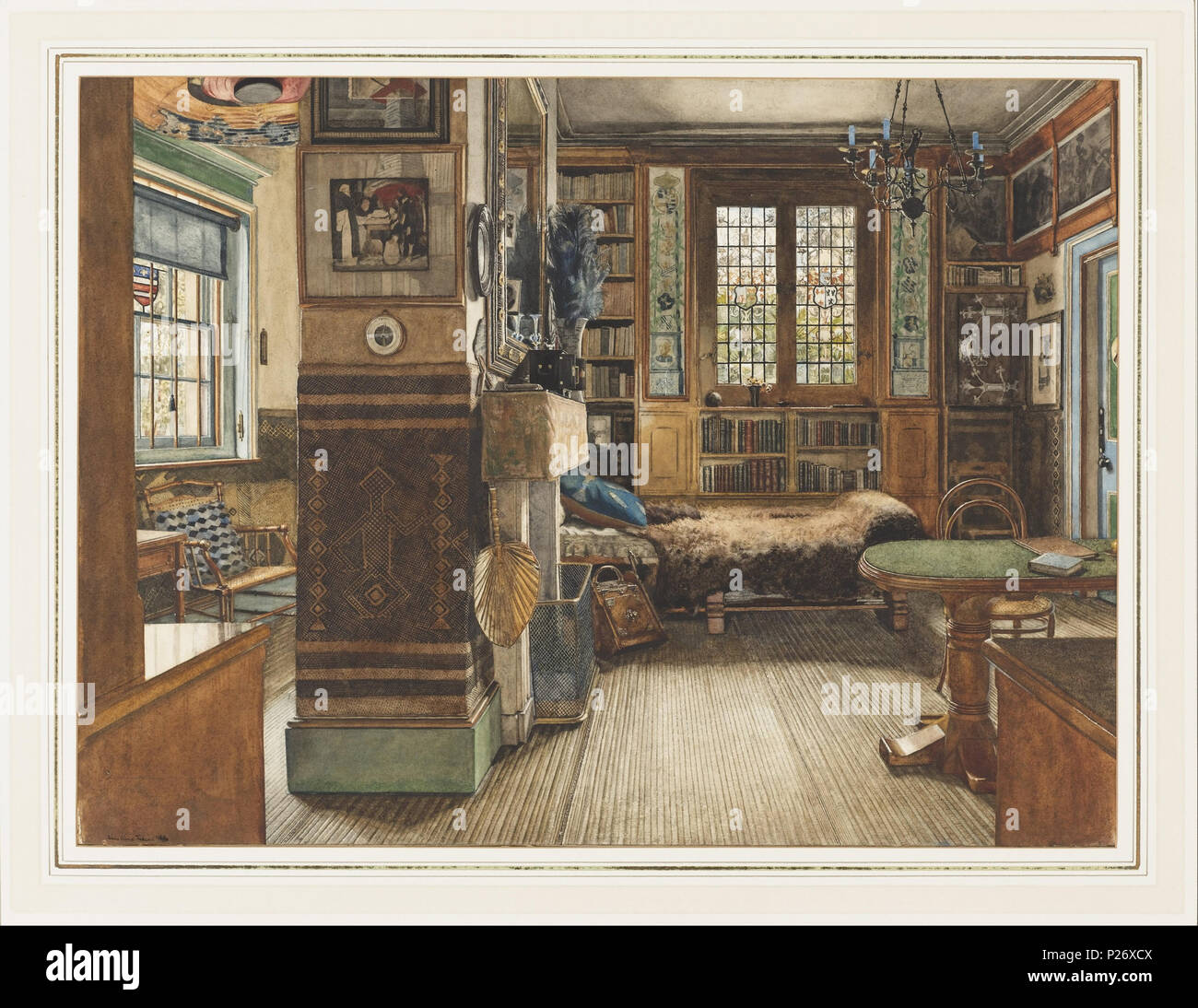 . Sir Lawrence Alma-Tadema's Library in Townshend House, London . 1884 ...