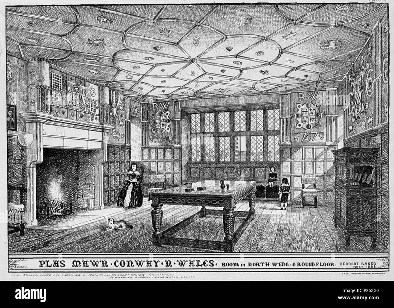 Plas mawr wales Black and White Stock Photos & Images - Alamy