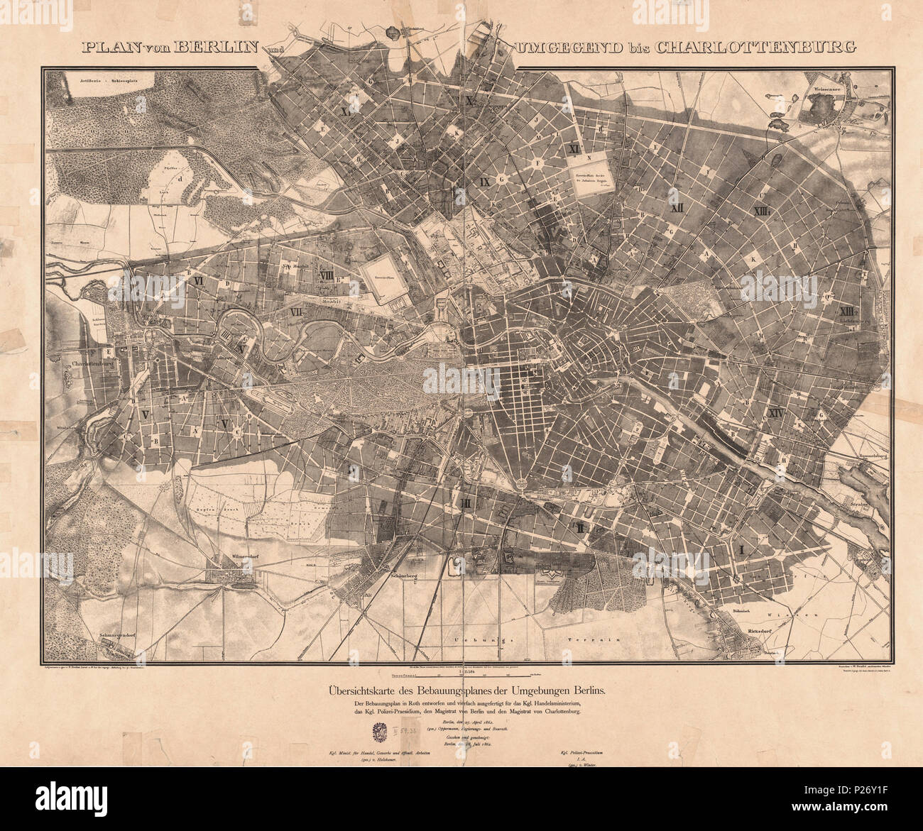 Alte karte von berlin hi-res stock photography and images - Alamy