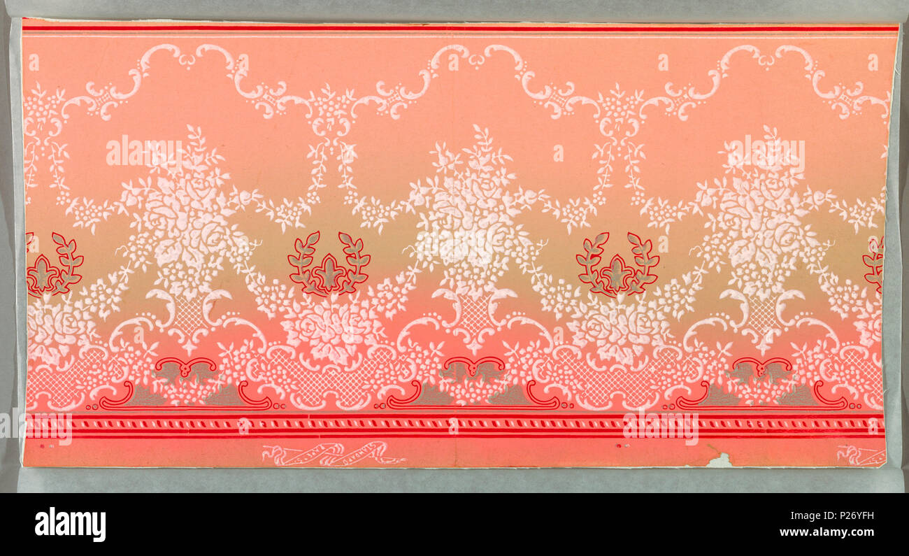 . English: Border (USA), ca. 1900 . English: White clusters of flowers ...