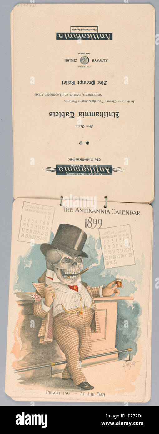 1899 calendar hi-res stock photography and images - Alamy