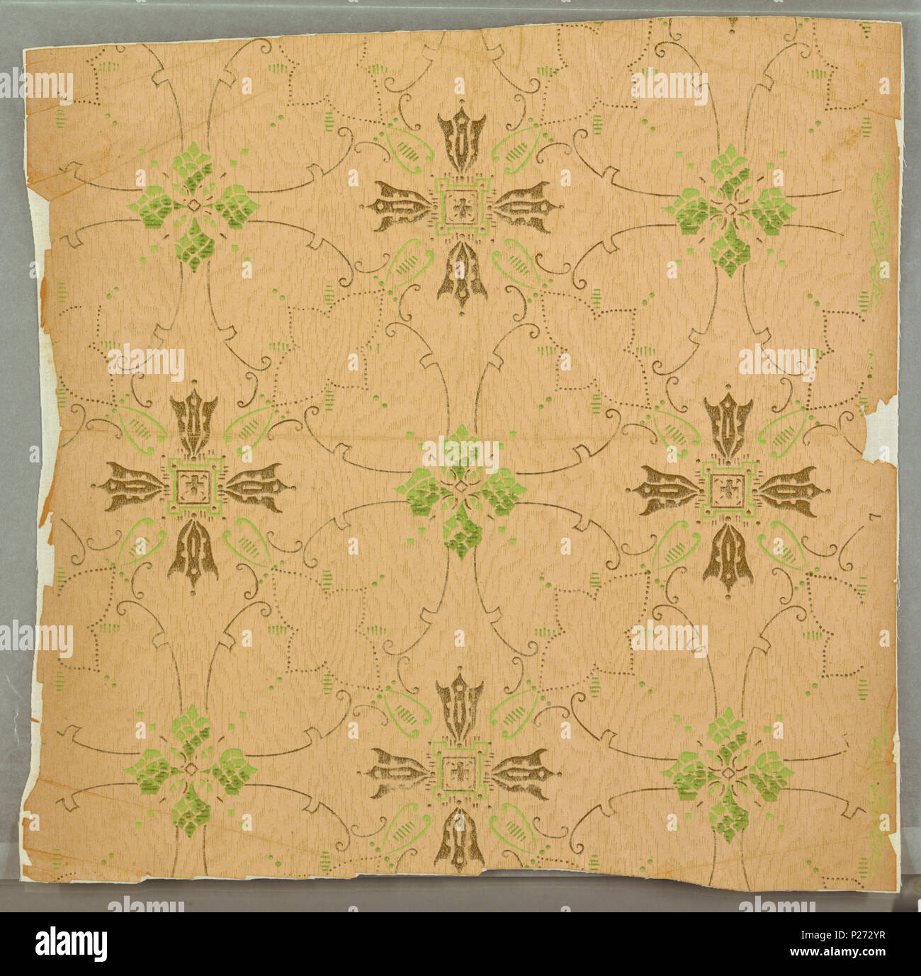 . English: Ceiling Paper (USA), 1900 . English: Quatrefoil motifs in ...